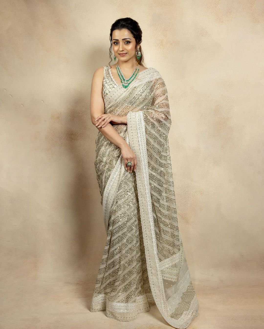 Trisha Krishnan in Aira saree – JadeByMK
